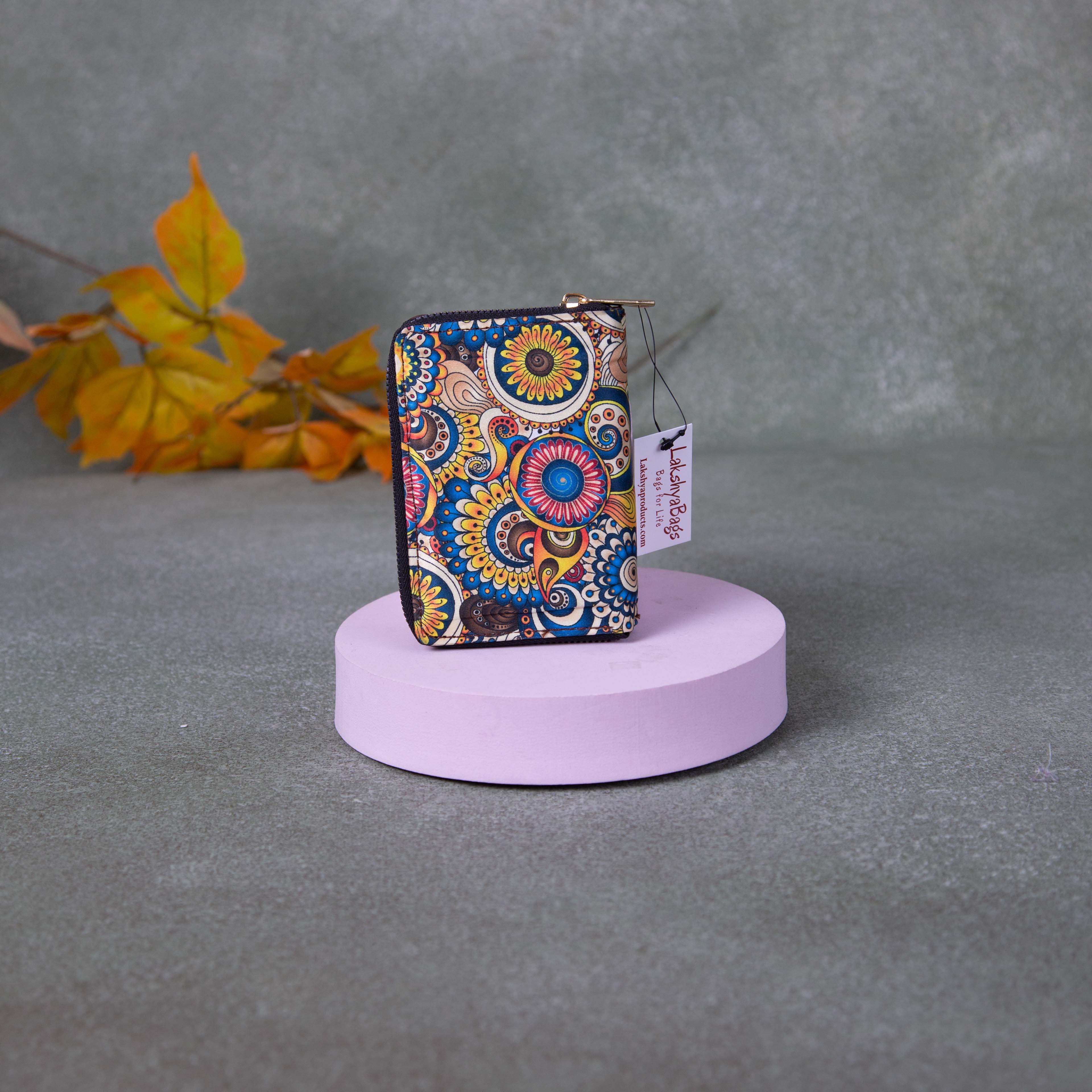 Handmade Wallets - Mini Multi-Colour Circular Design – lakshya bags