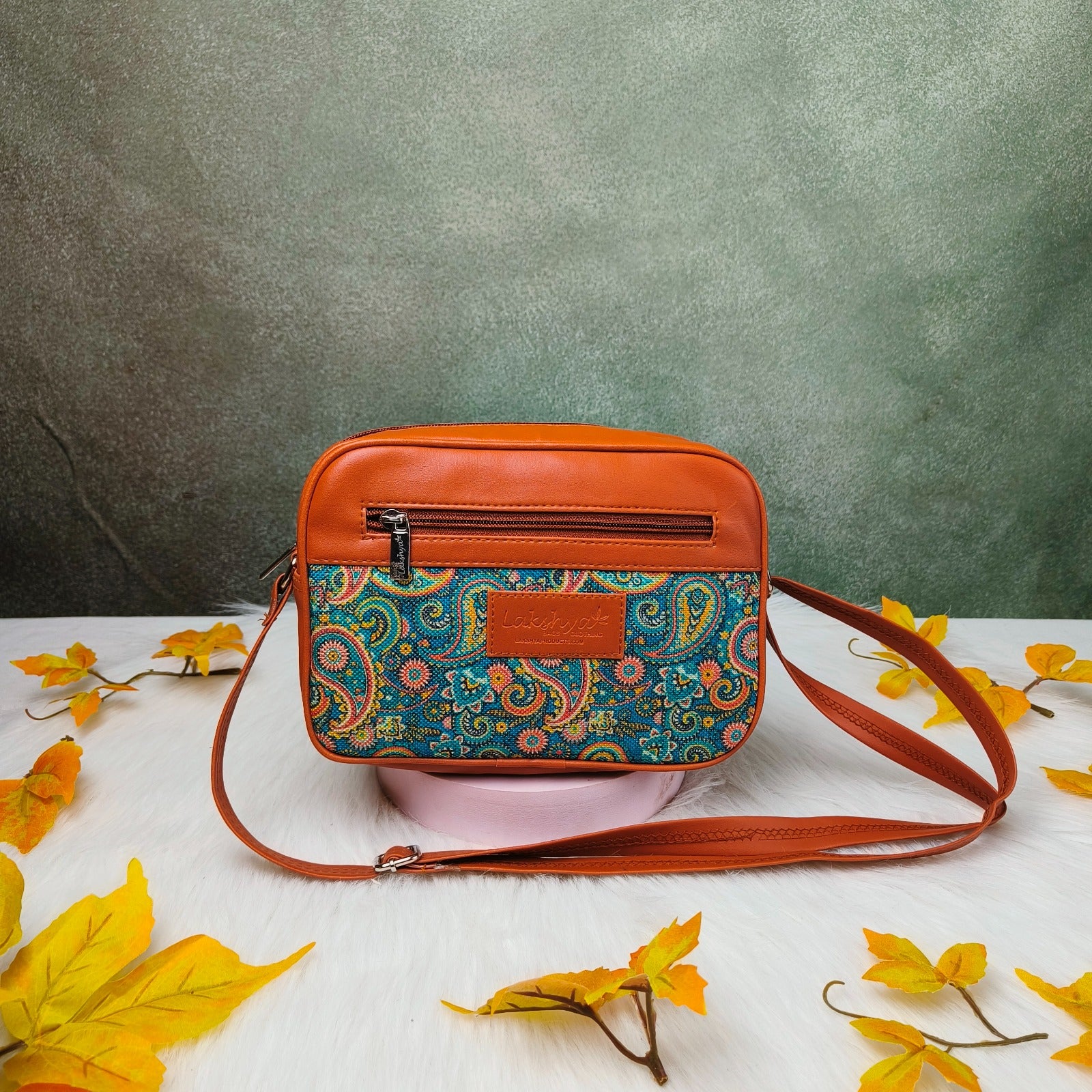 Book Sling Green Botanical Patterns – lakshya bags