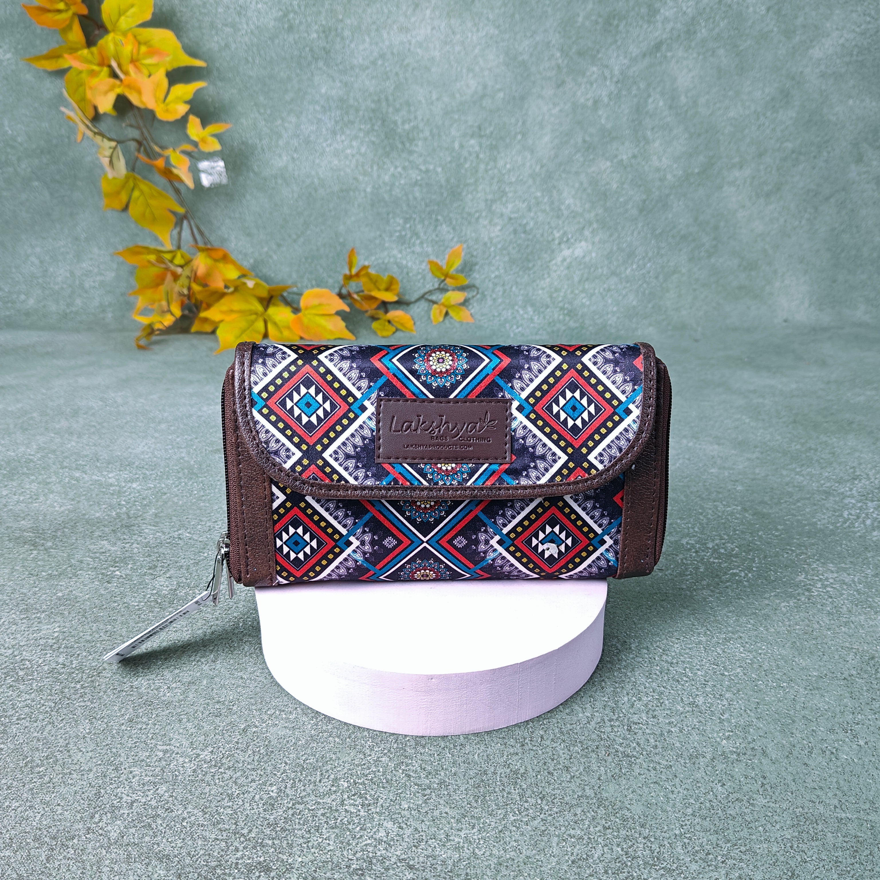 Handmade Wallets Dual Zip Composite Repeat Prints – lakshya bags